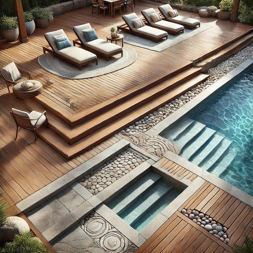 WHAT ARE MY DECK INSTALLATION OPTIONS AROUND MY POOL?